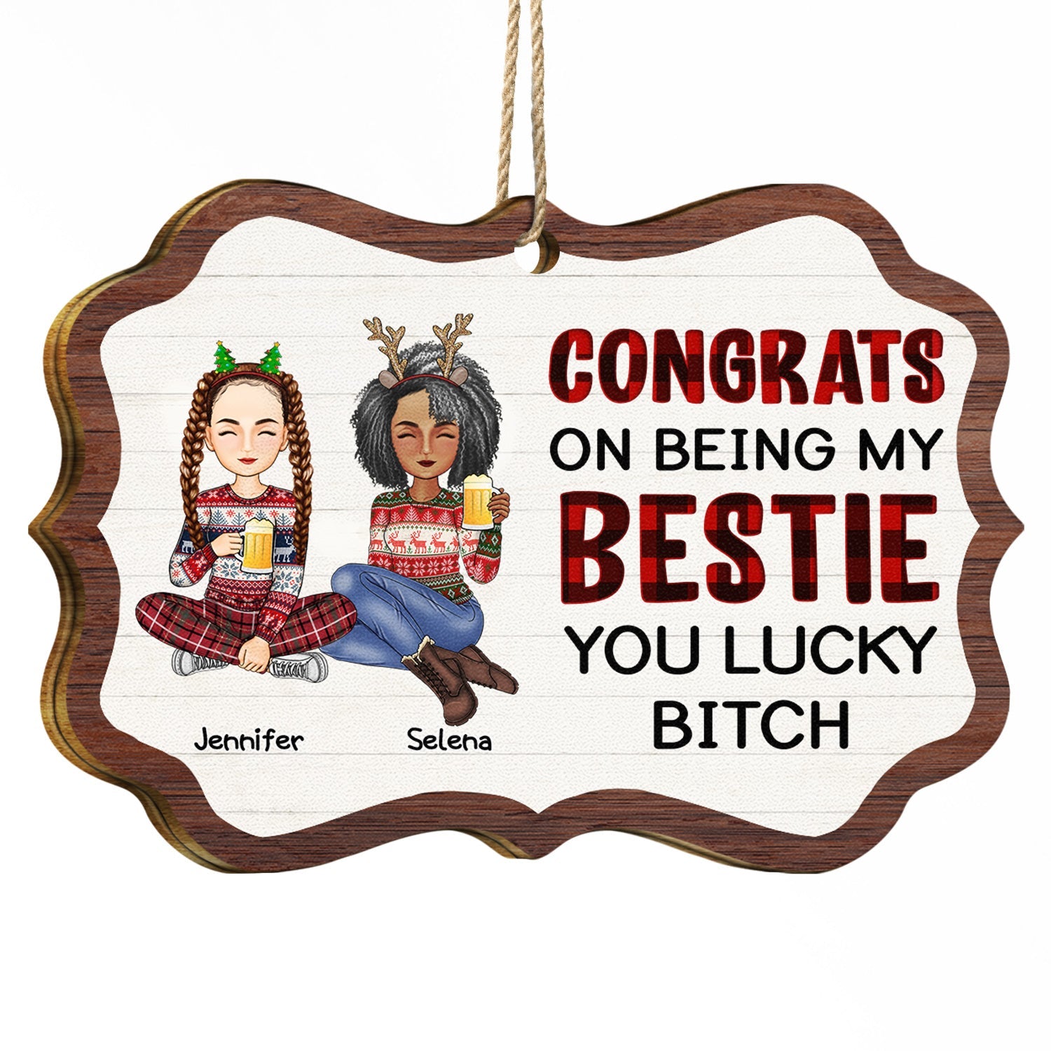 Congrats On Being My Besties - Christmas Gifts For Best Friends - Pers ...