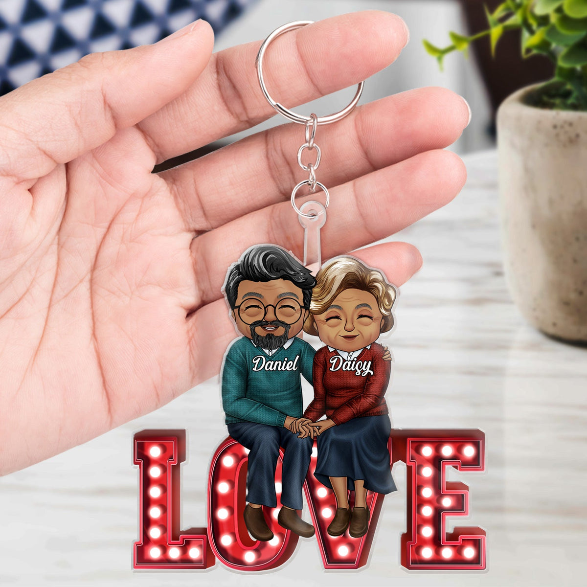 Chibi Couple Love Together - Anniversary Gift For Couples - Personaliz ...
