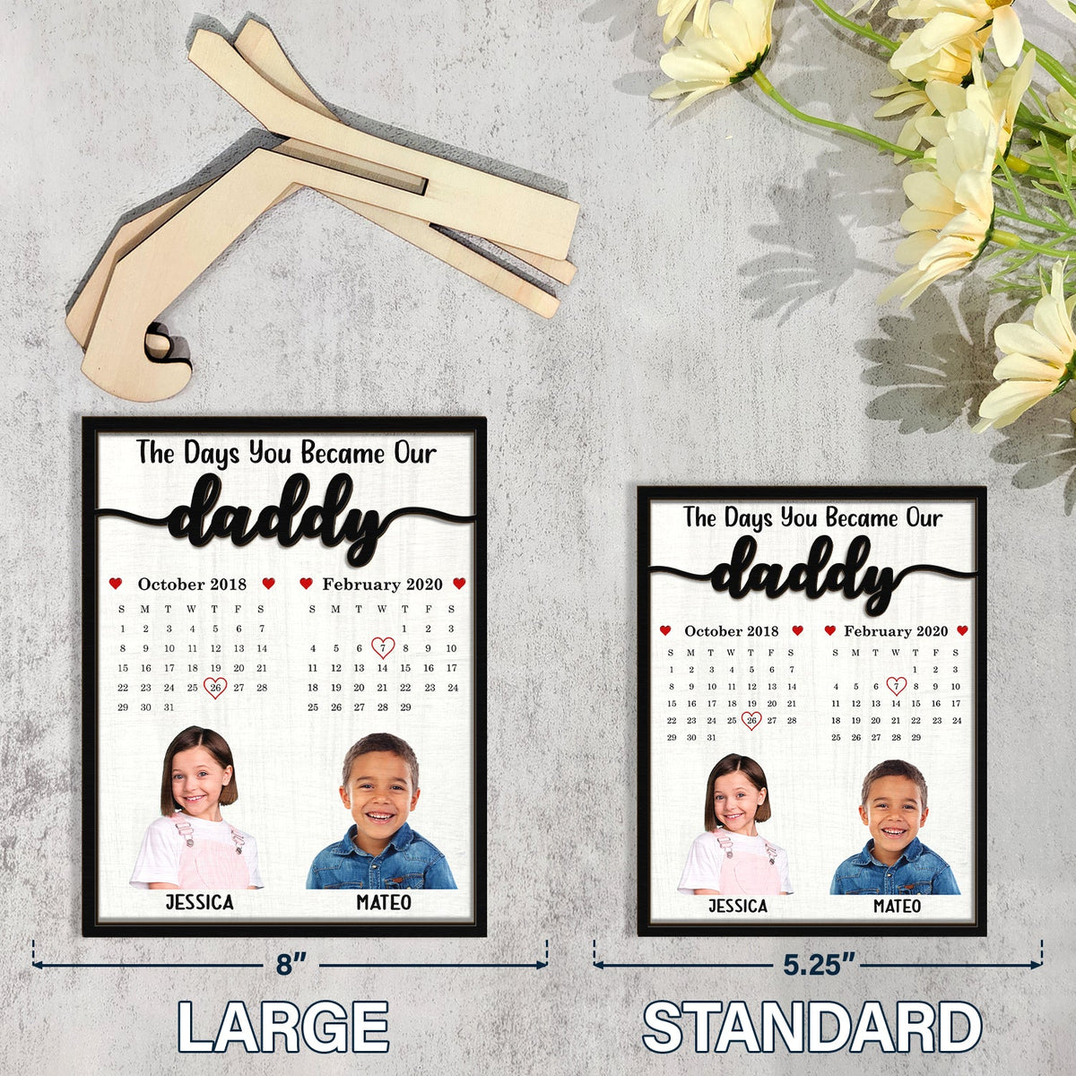 Custom Photo Calendar The Day You Became Our Dad Mom - Personalized 2 ...